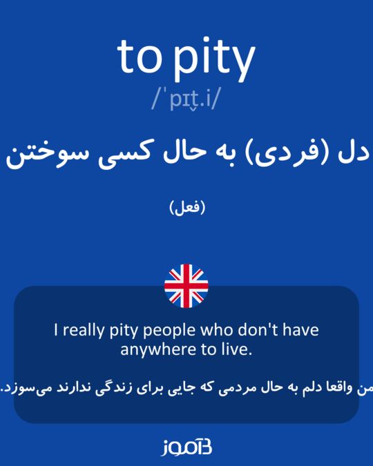 ترجمه کلمه pity به فارسی - دیکشنری انگلیسی بیاموز